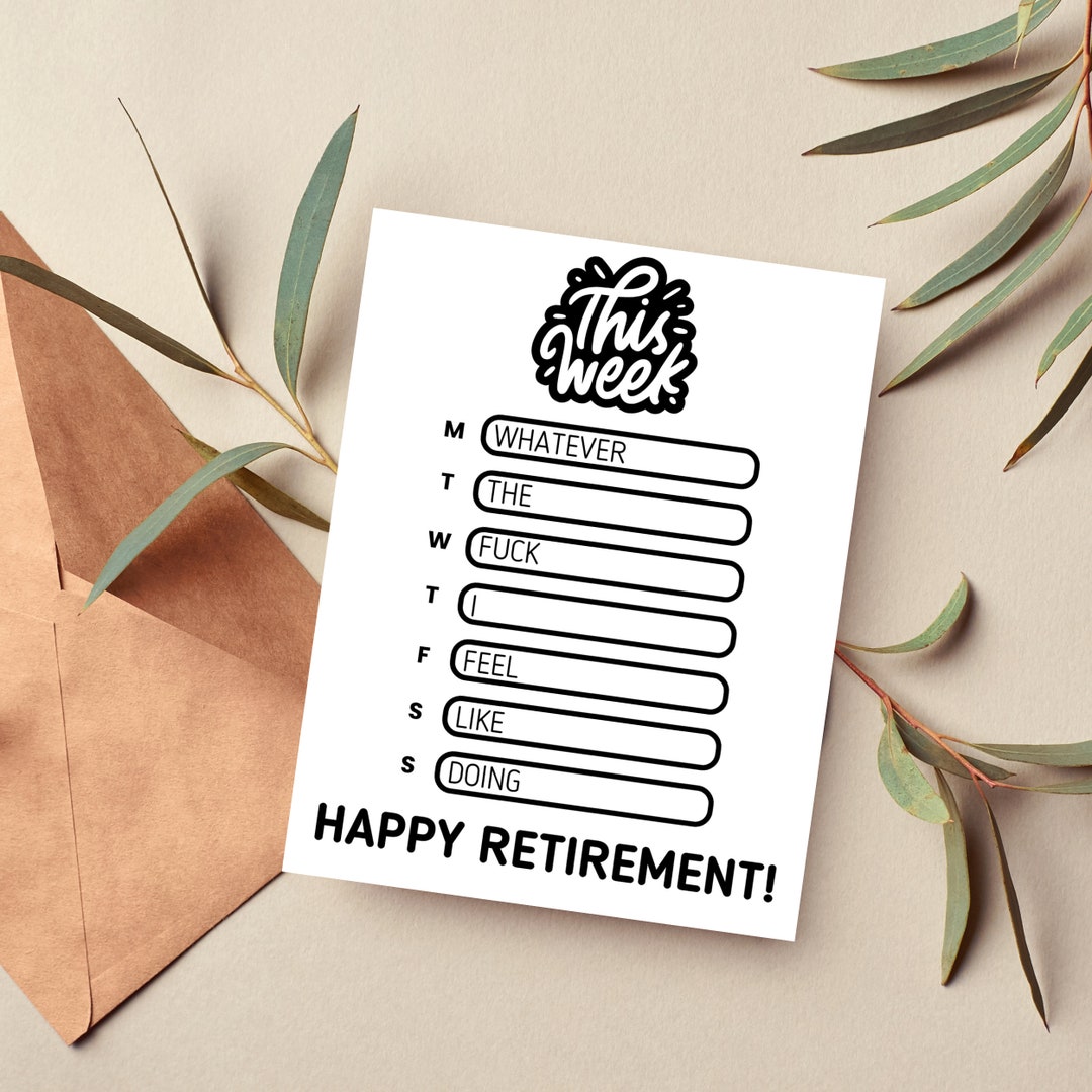 Retirement Card Happy Retirement Gift Idea Farewell Gift Retirement ...