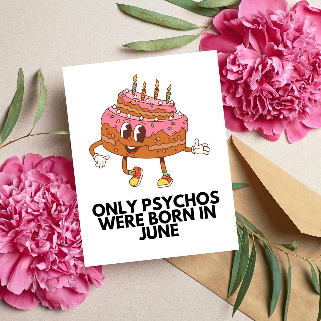 Funny June Birthday Card, Gemini Gifts, Cancer Gifts, Cheeky Sassy ...