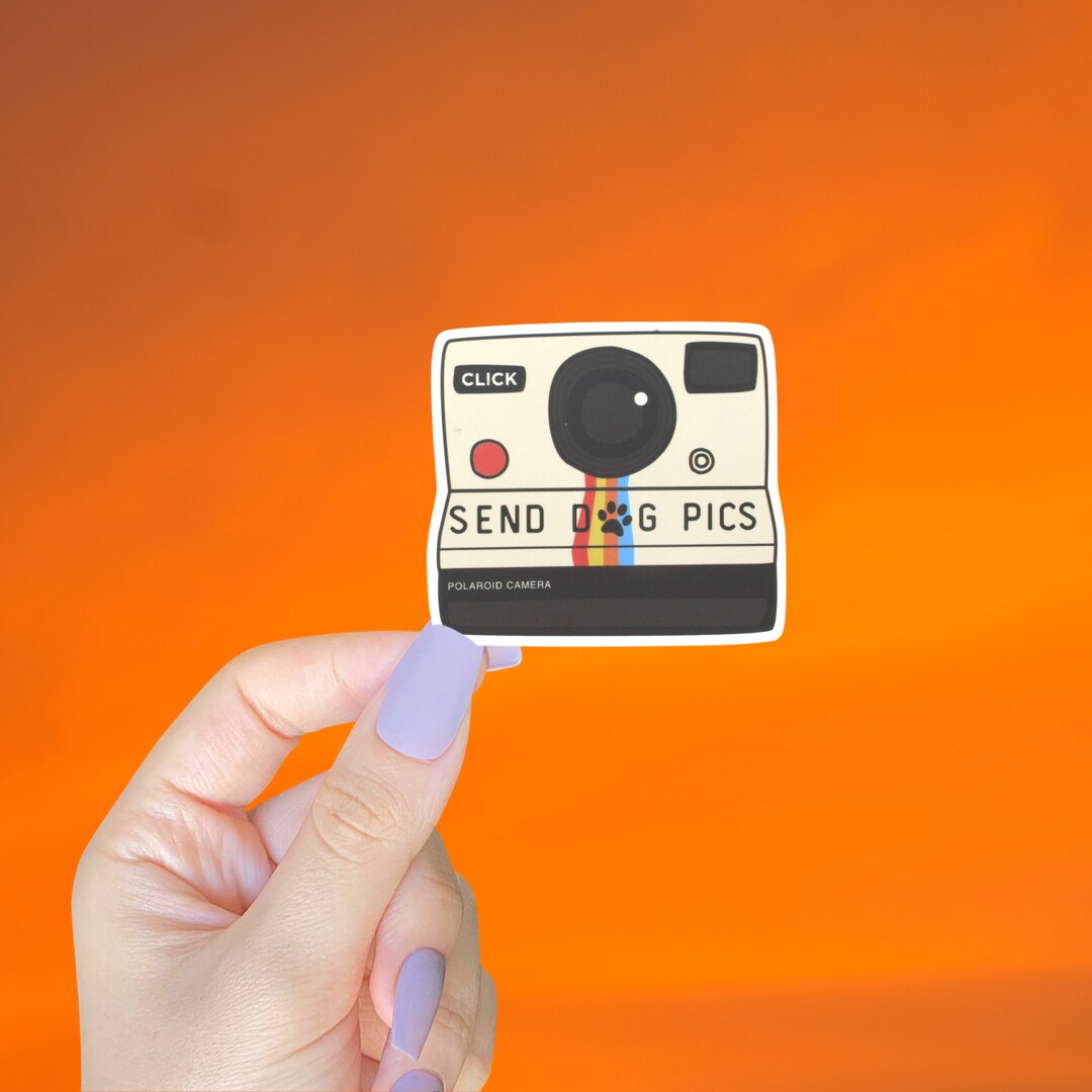 Send Dog Pictures Polaroid Camera Sticker | Sticker for Dog Owner ...