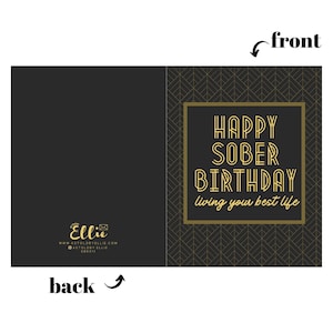 Happy Sober Birthday Card Recovery Birthday Card Sobriety - Etsy