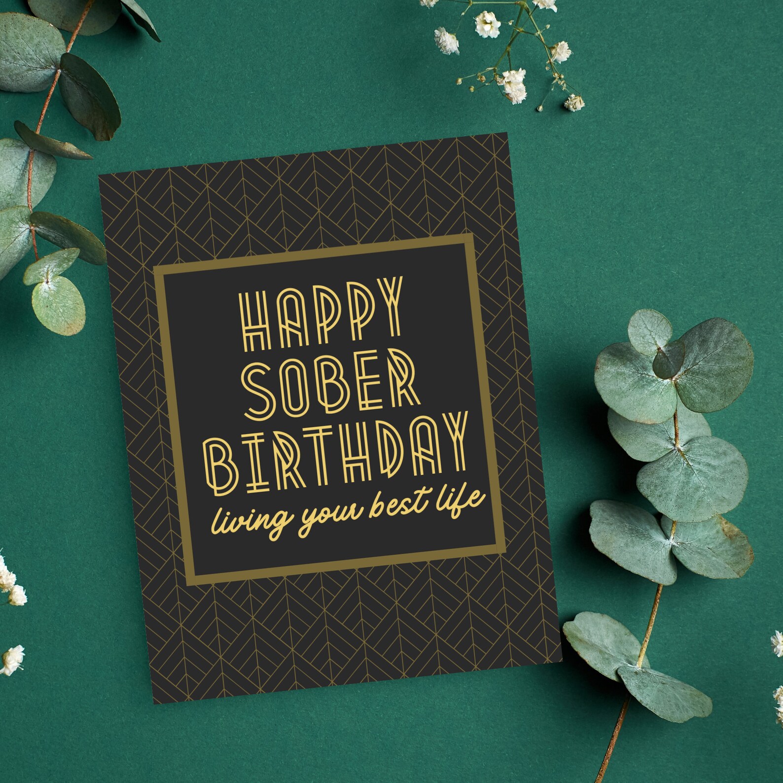 Happy Sober Birthday Card Recovery Birthday Card Sobriety - Etsy