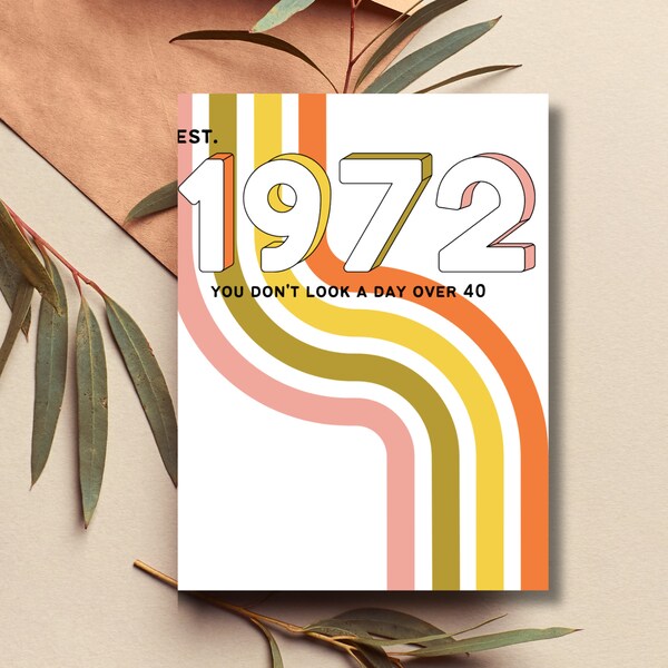 1972 Birthday Card - Etsy