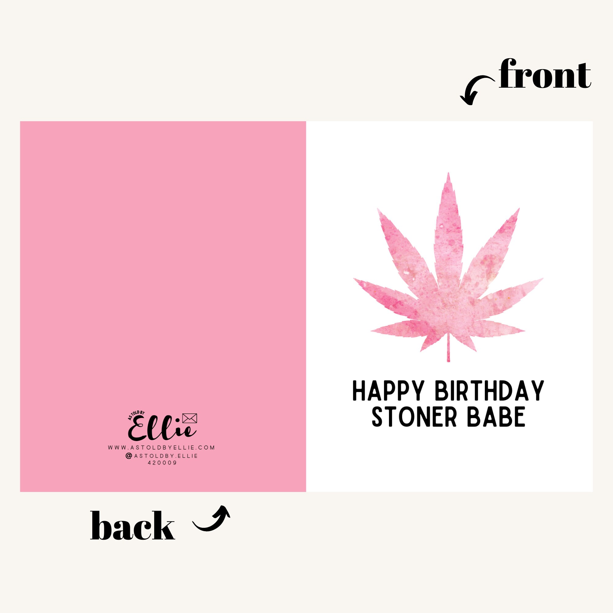 Weed Birthday Card Funny Weed Card Happy Birthday Stoner - Etsy UK