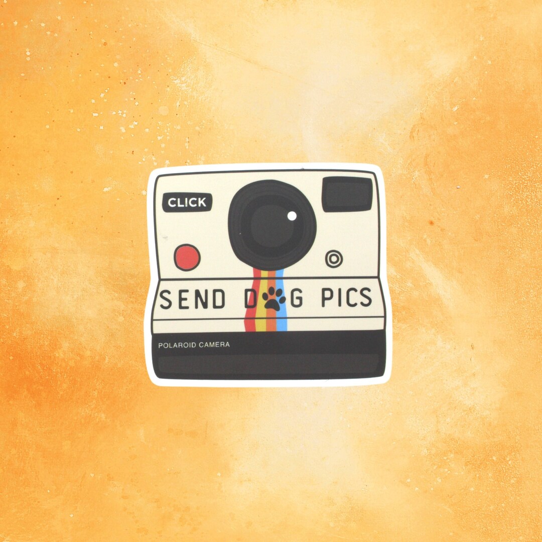 Send Dog Pictures Polaroid Camera Sticker Sticker for Dog - Etsy