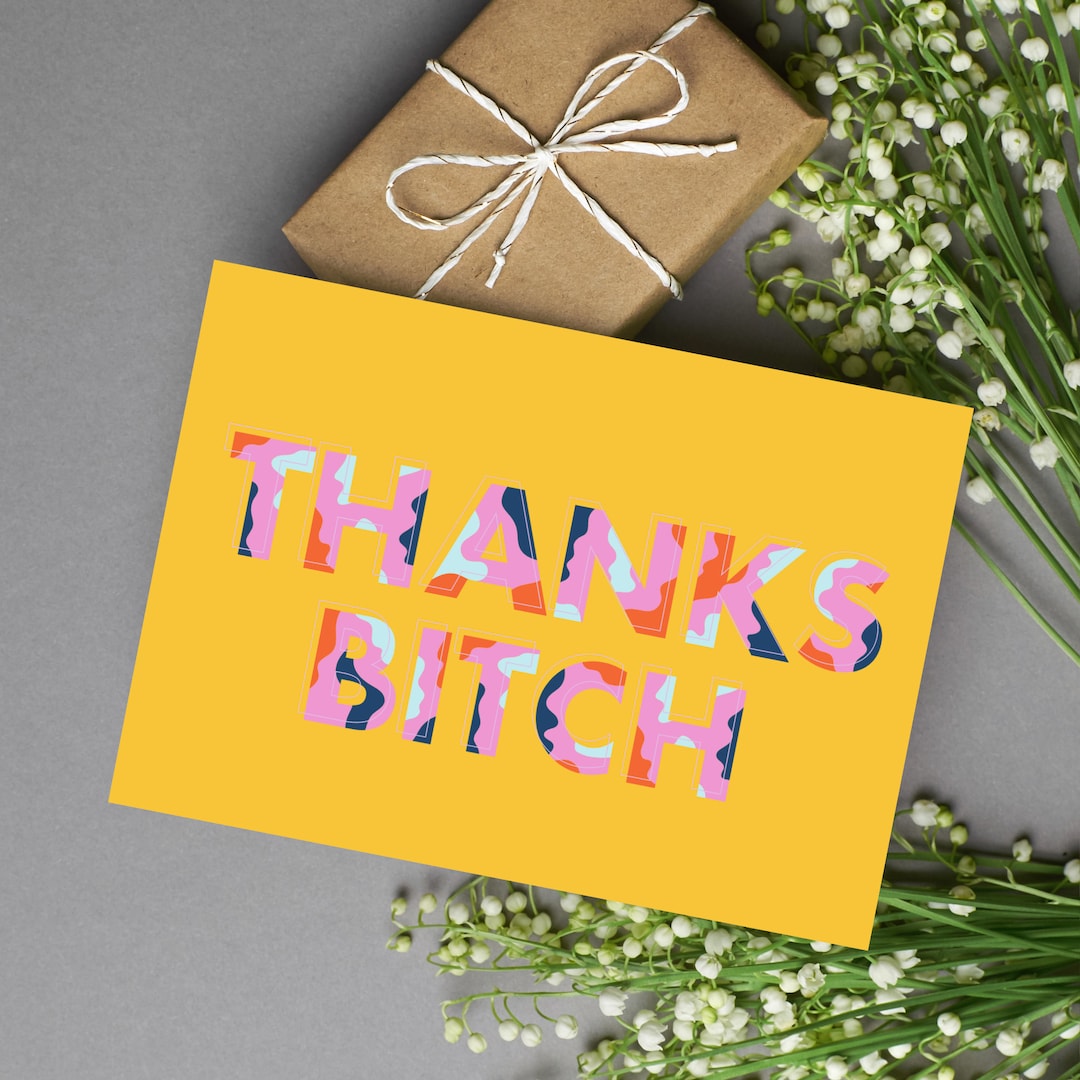 Cheeky Thank You Card Snarky Thank You Note Sassy Thank - Etsy