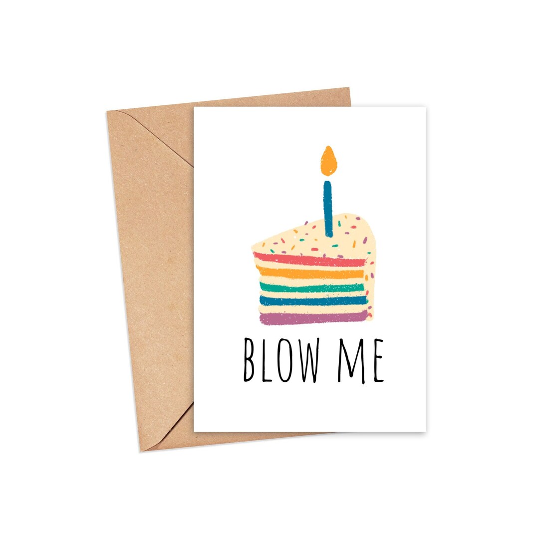 Inappropriate Birthday Card Crude Birthday Card Vulgar - Etsy