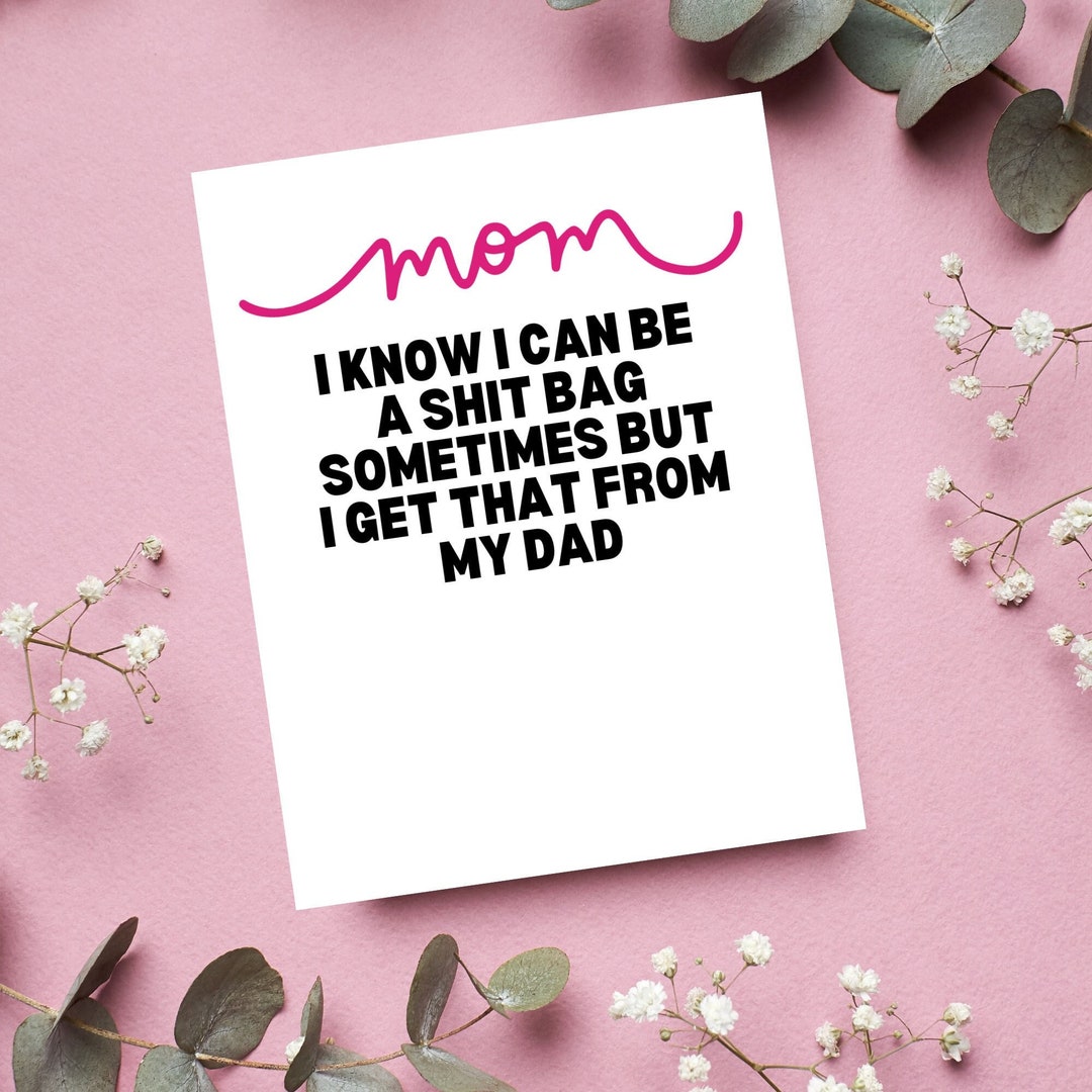 Funny Mothers Day Card From Daughter, Snarky Card for Mom, Mothers Day ...