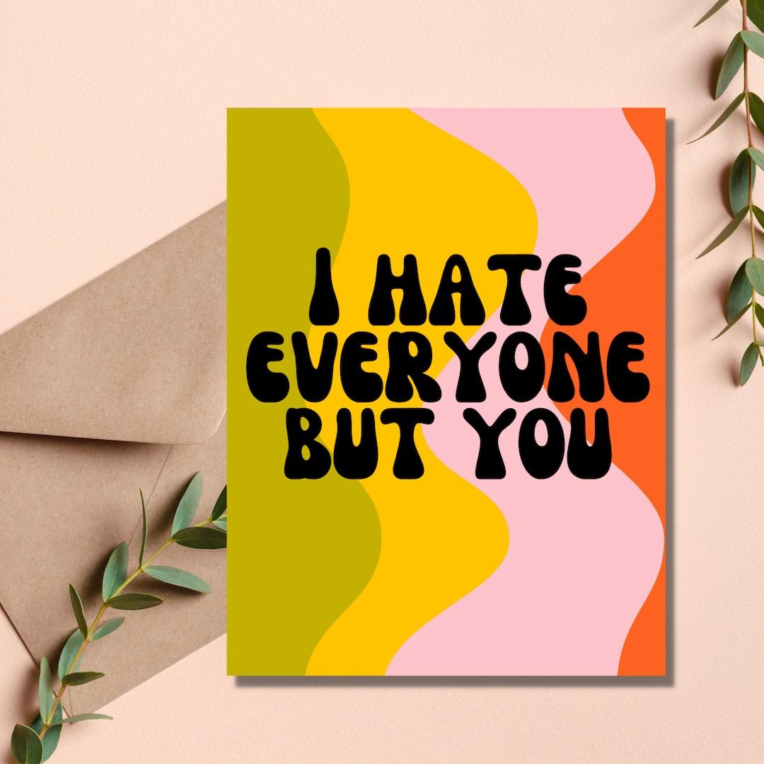 Sarcastic Greeting Card for Friend | Dry Humor Greeting Card | Dark ...