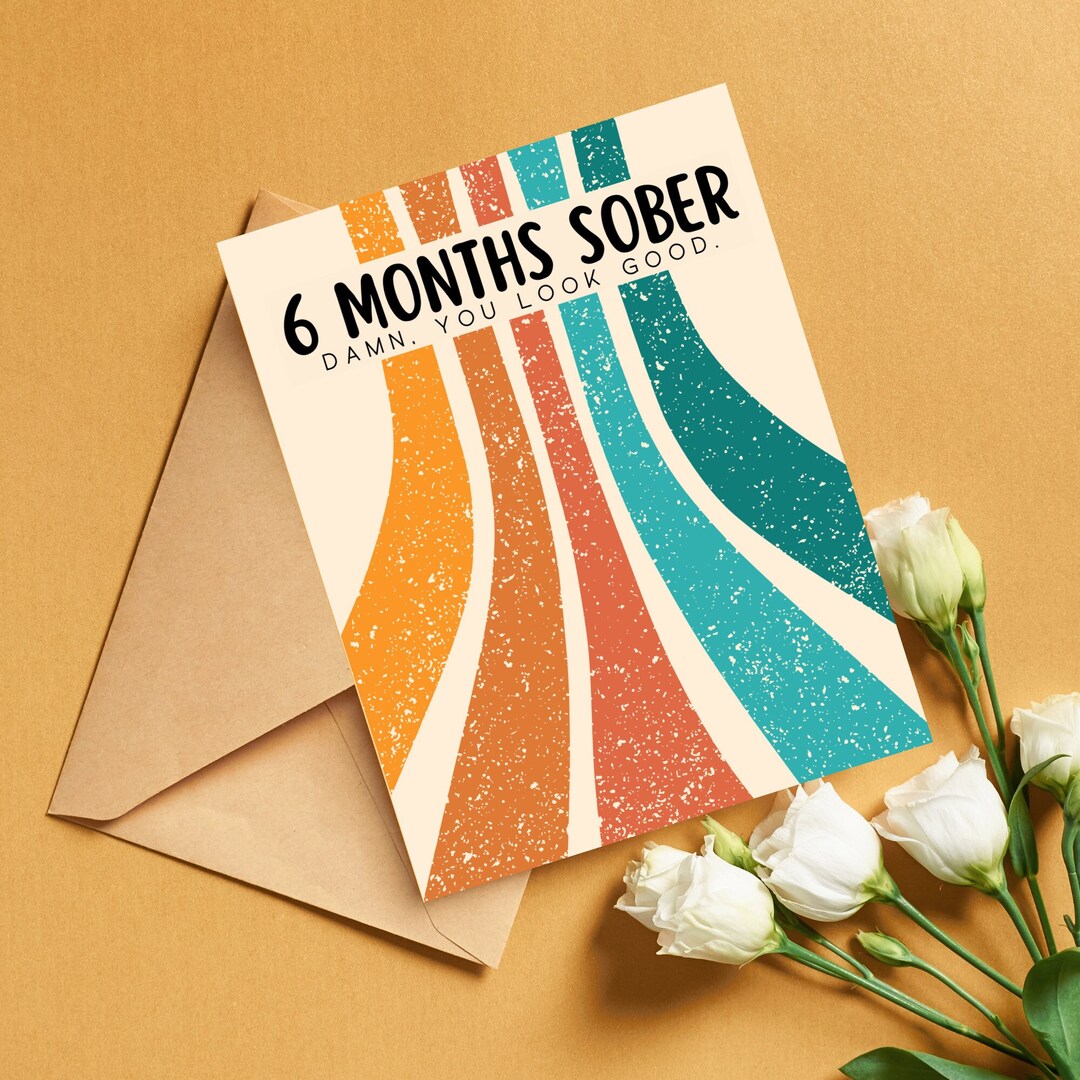 6 Months Sober Gift Sober Anniversary Six Months Sobriety Gifts for Men ...