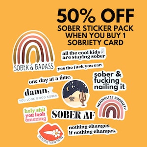 Sober Card for Sober Loved One in Recovery Sobriety Gift for - Etsy