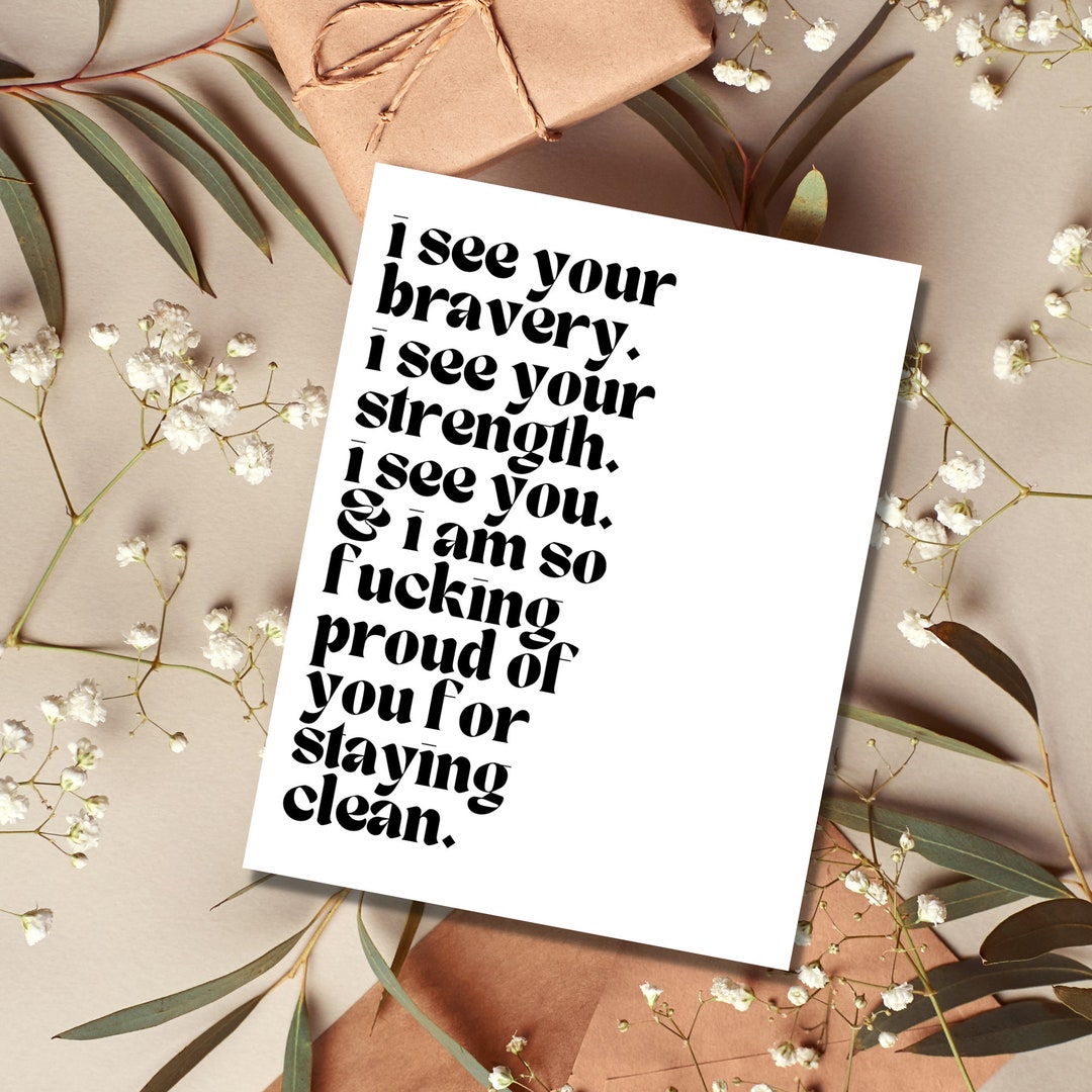 Addiction Recovery Card Addiction Recovery Gifts for Men NA Recovery ...