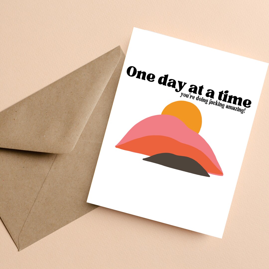 One Day at A Time Sober Encouragement Gift, Sobriety Gift for Women ...