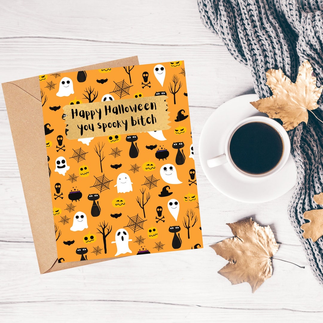 Cute Halloween Card for Best Friend, Happy Halloween, Spooky Season ...