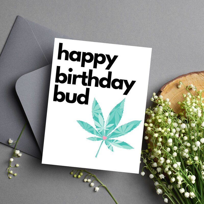 Weed Birthday Card - Etsy