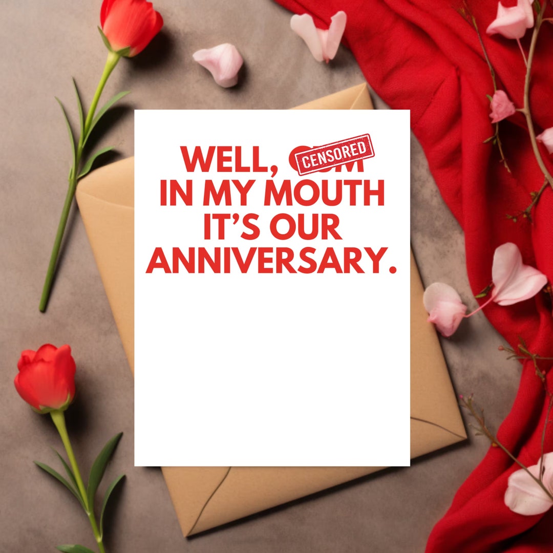 Sexy Gift for Him 1st Anniversary Card Inappropriate Funny Cards ...