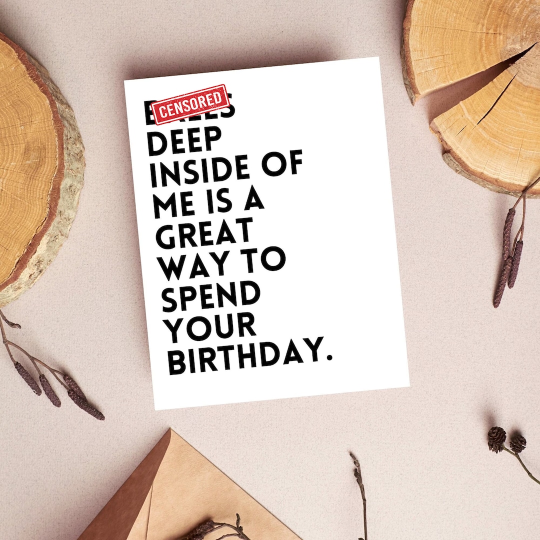 Raunchy Birthday Card for Him | Dirty Birthday Card for Men | Birthday ...