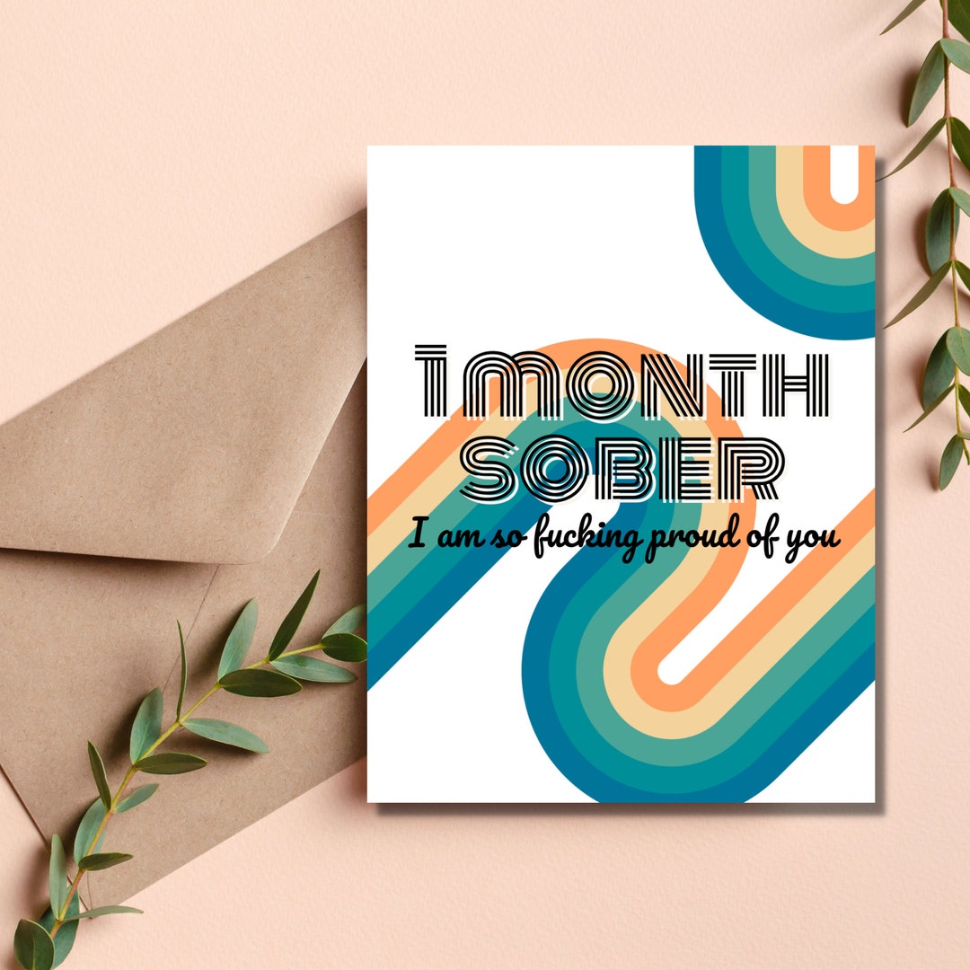 1 Month Sober One Day at A Time Sobriety Gifts for Men Sober AF Still ...