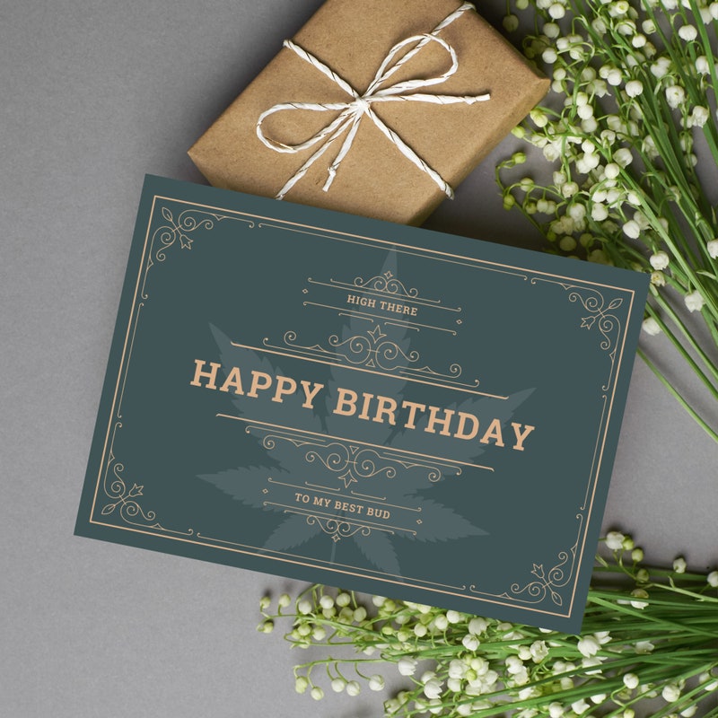 Weed Birthday Card - Etsy