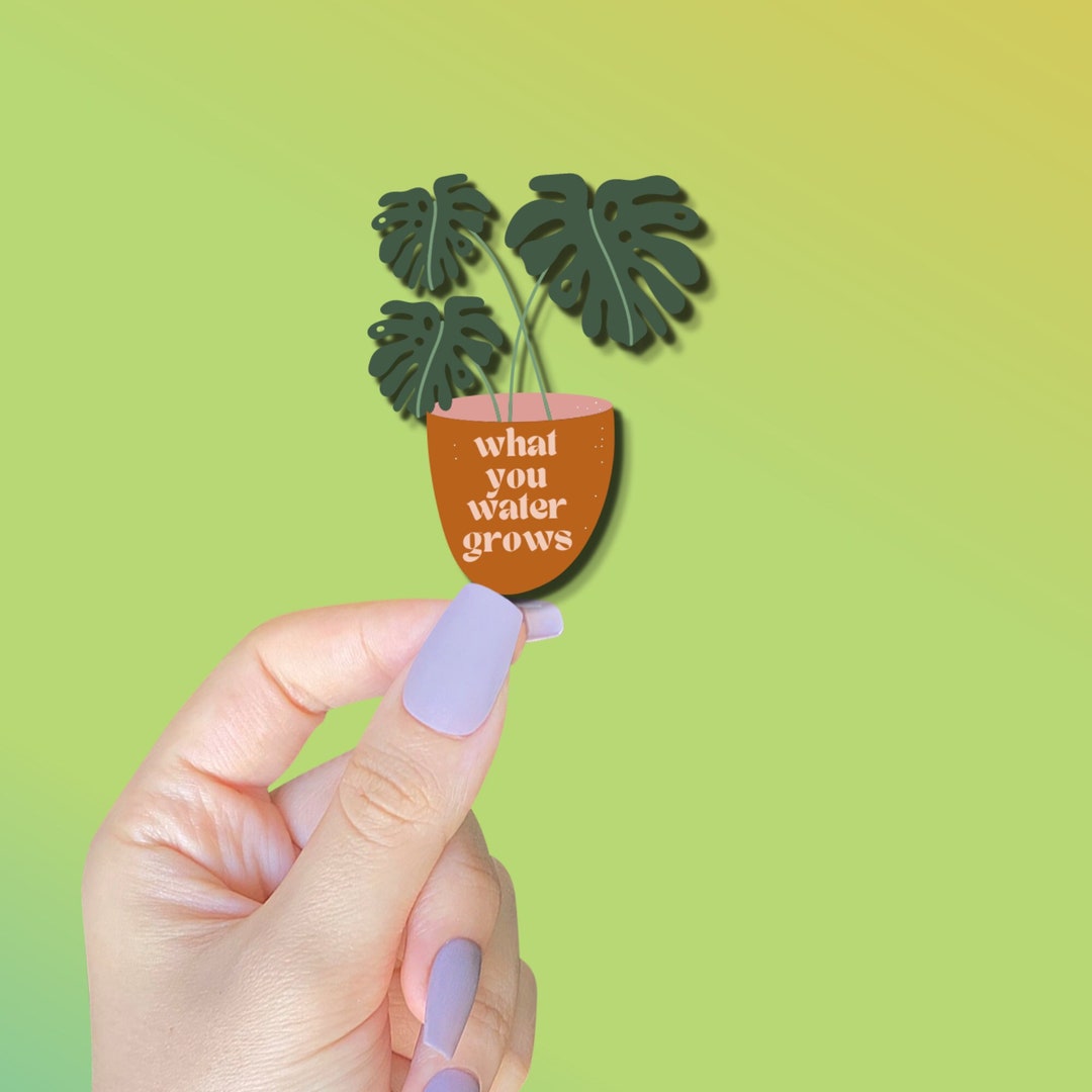 Swiss Cheese Plant Sticker | Monstera Sticker | Potted Plants Sticker ...