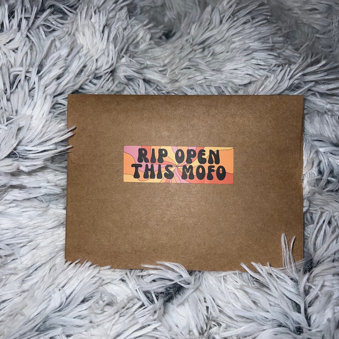 Rip Open This Mofo Envelope Sticker Envelope Seal Hilarious - Etsy