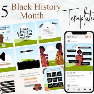 15 Editable Black History Month Canva Templates, Black History Month ...