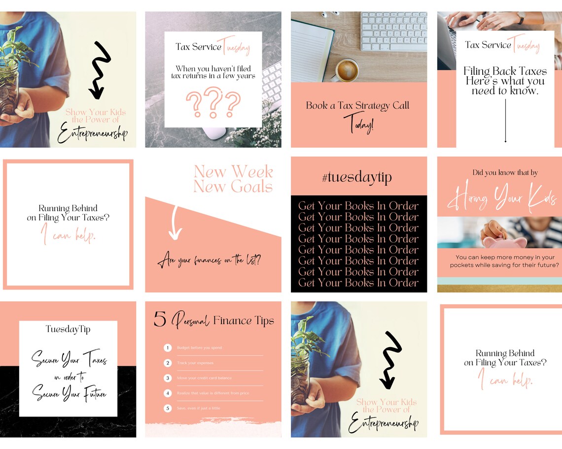 10 Finance, Tax, and Money Tip Graphics, Social Media Graphics, Boost ...