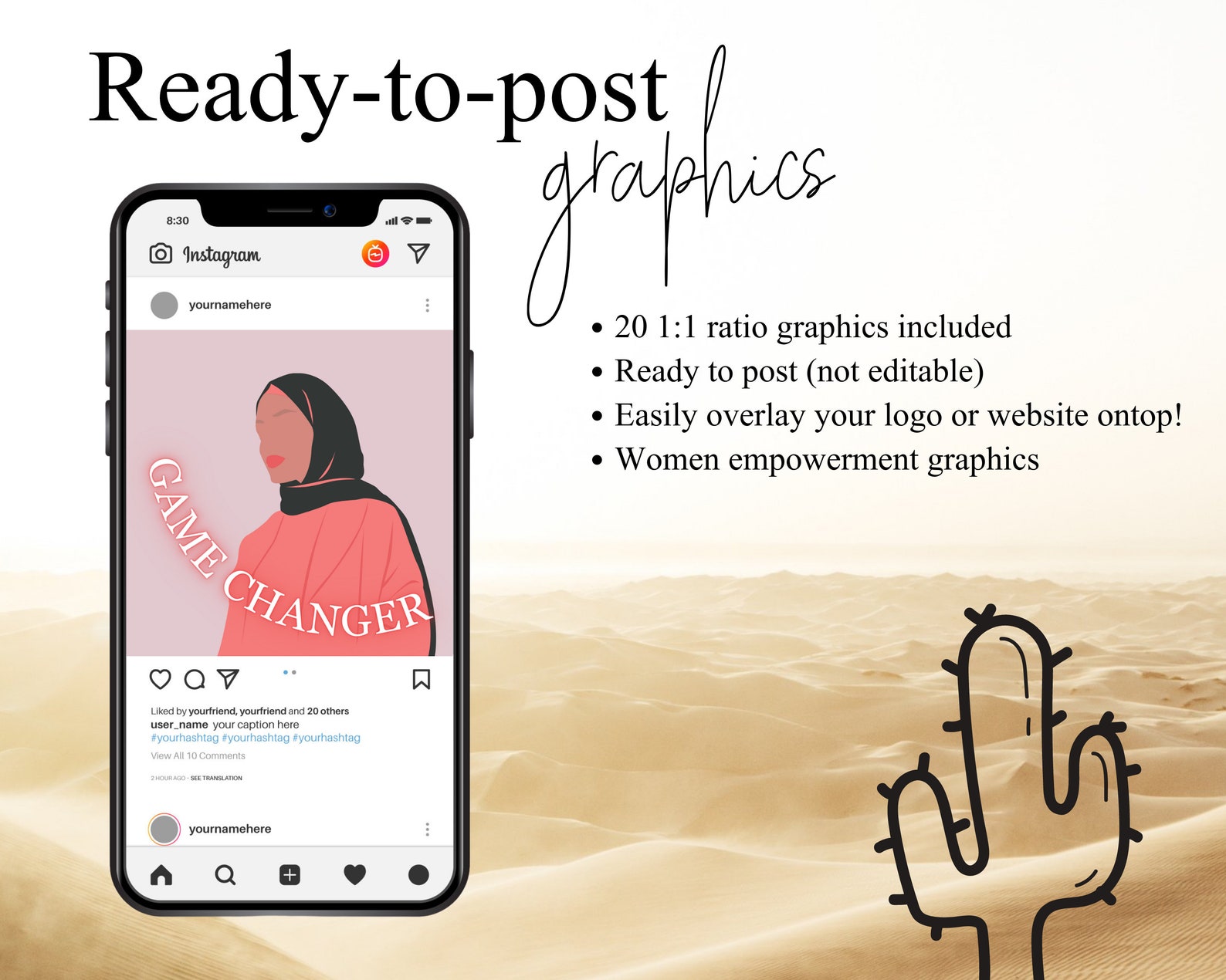 20 Women's Empowerment Instagram Graphics, Social Media Graphics, Love ...
