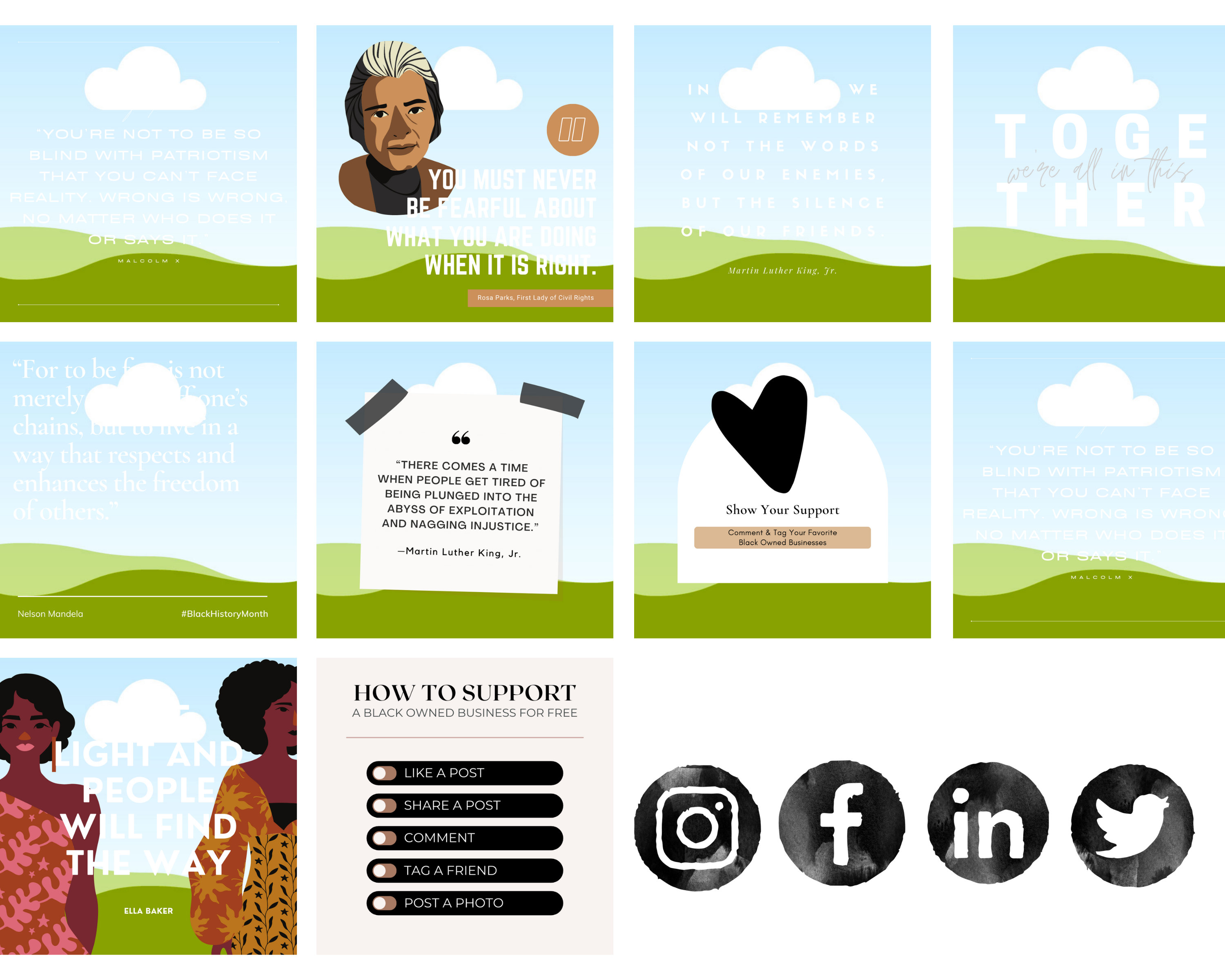 15 Editable Black History Month Canva Templates, Black History Month ...