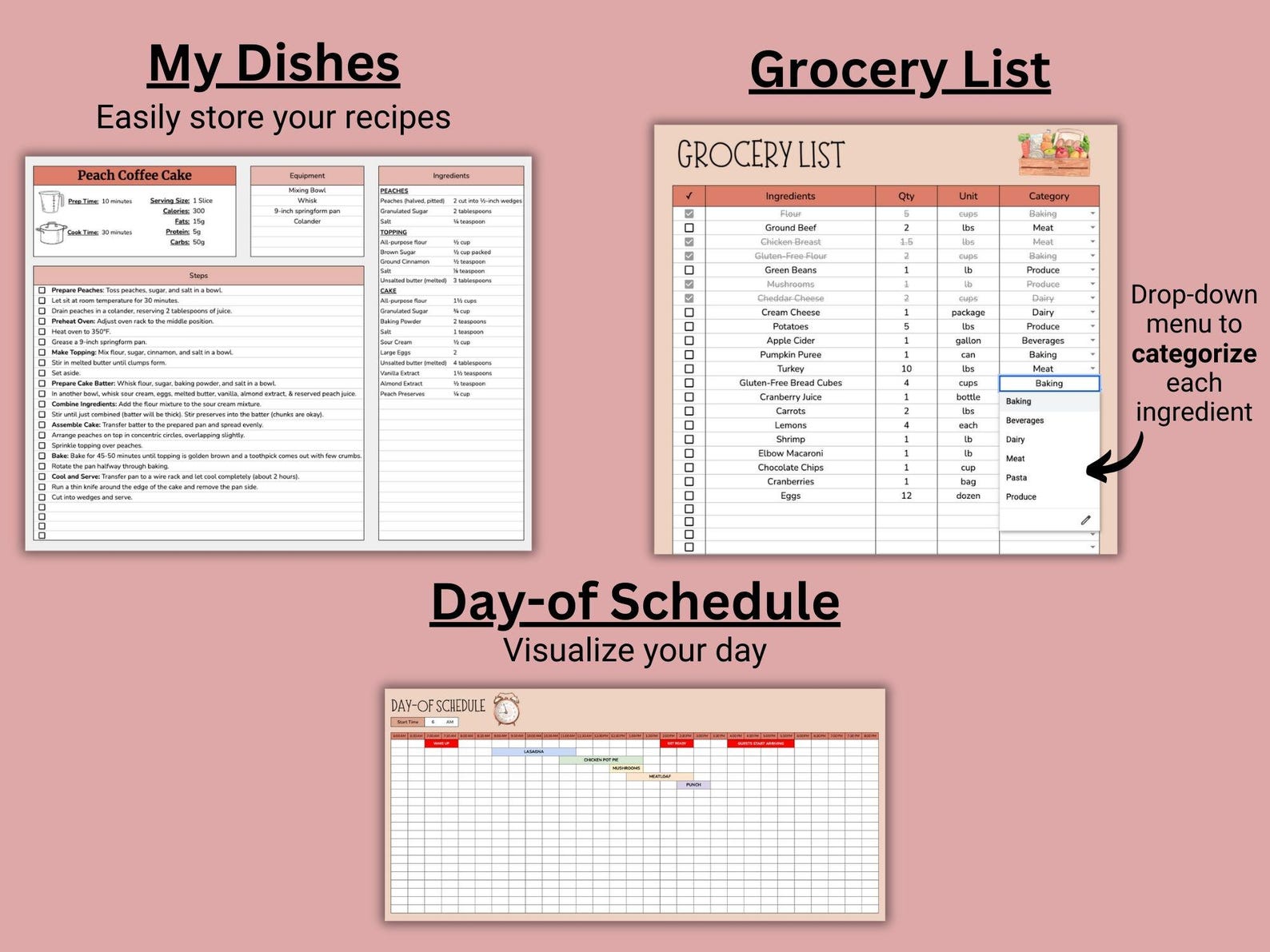 Thanksgiving Planner | Google Sheets Template - Etsy