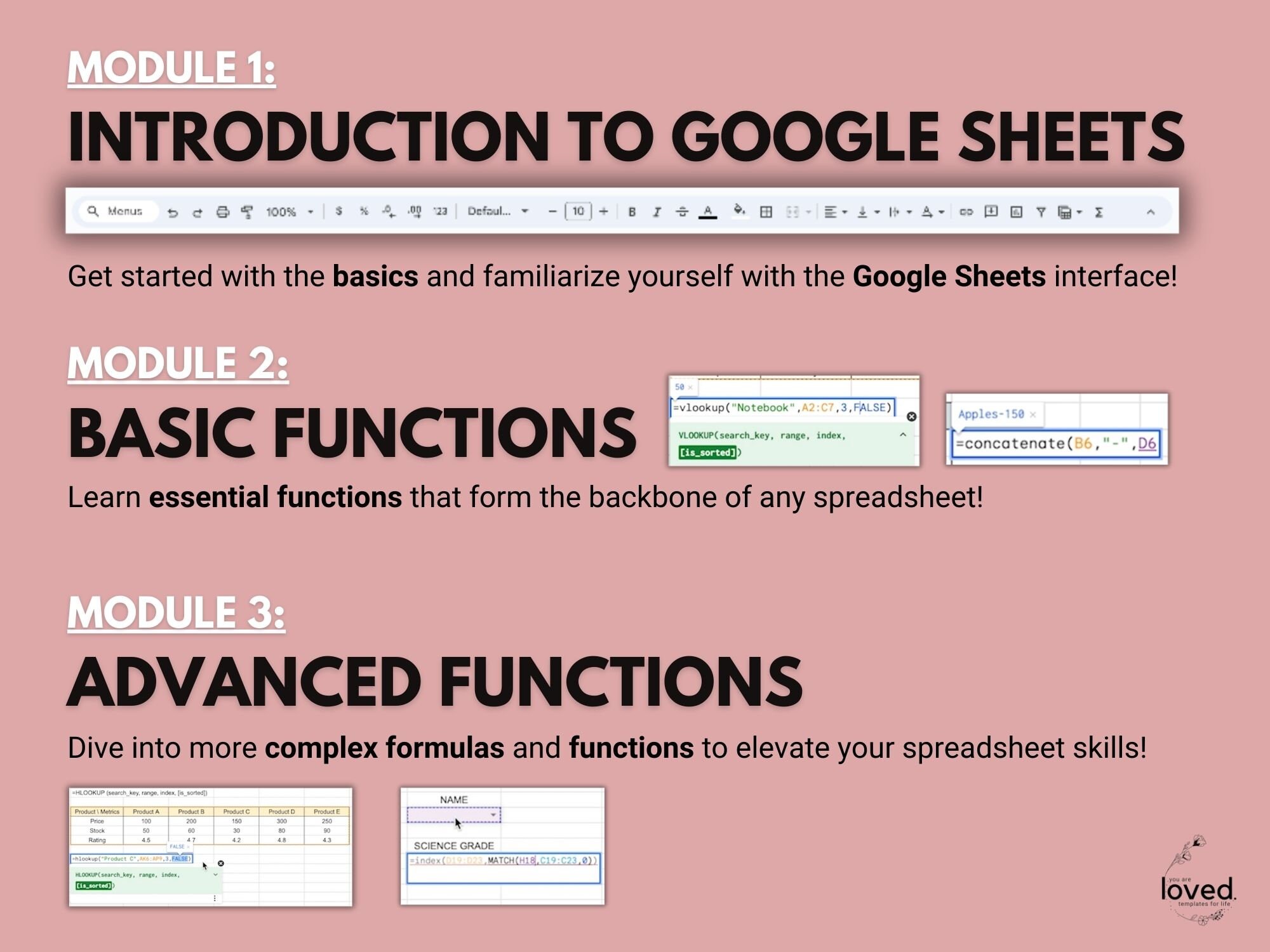 Google Sheets Masterclass | Spreadsheet Course | Online Course - Etsy