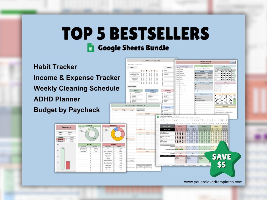 Bestselling Templates Bundle | Top 5 Templates - Etsy