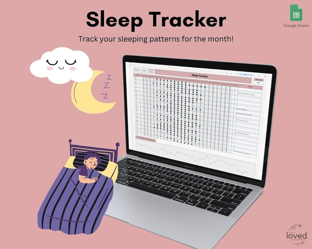 Sleep Tracker | Google Sheets | Digital Download | Sleep Trackers ...