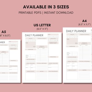 Daily Productivity Planner Printable | Daily Planner | Printable Daily ...