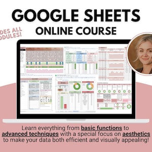 Google Sheets Masterclass | Spreadsheet Course | Online Course - Etsy