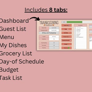 Thanksgiving Planner | Google Sheets Template - Etsy