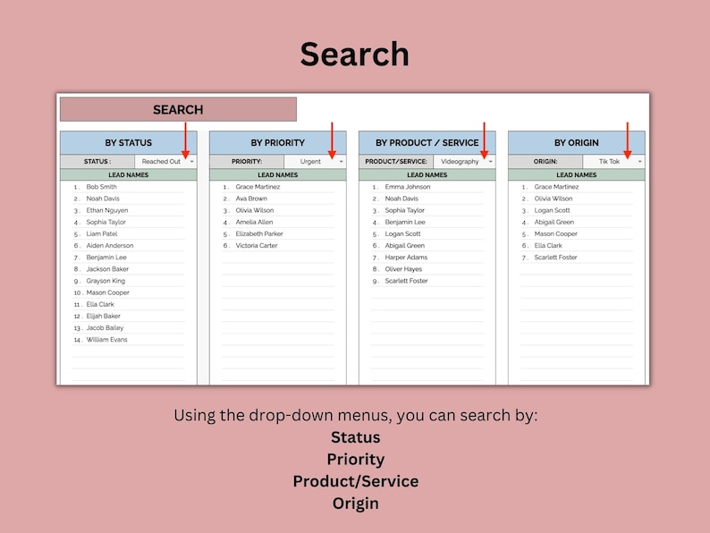 Lead Tracker | for Potential Clients/customers | Google Sheets Template ...