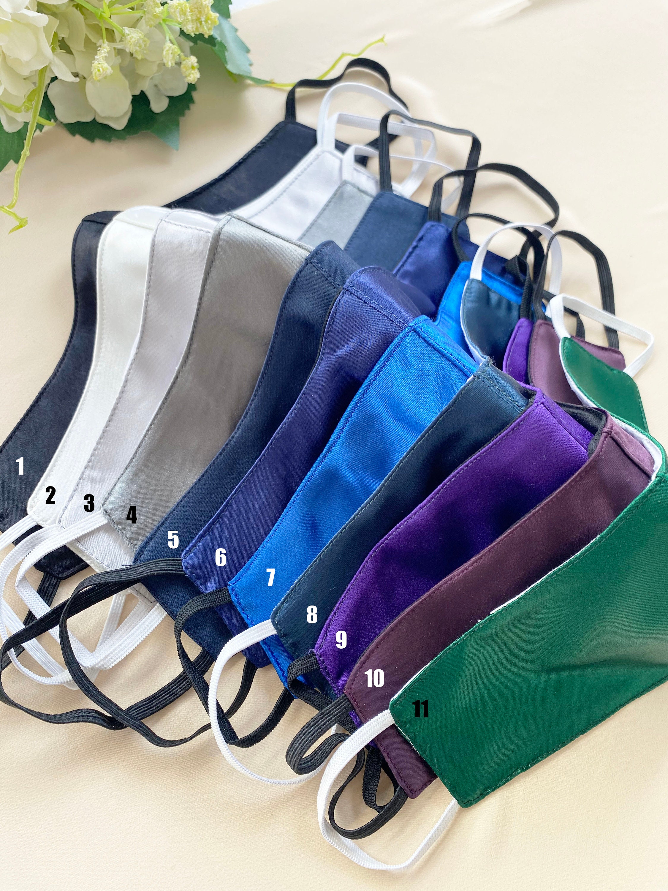 Bridal and Groom Face Mask Satin Face Mask Wedding Face Mask Aplique ...