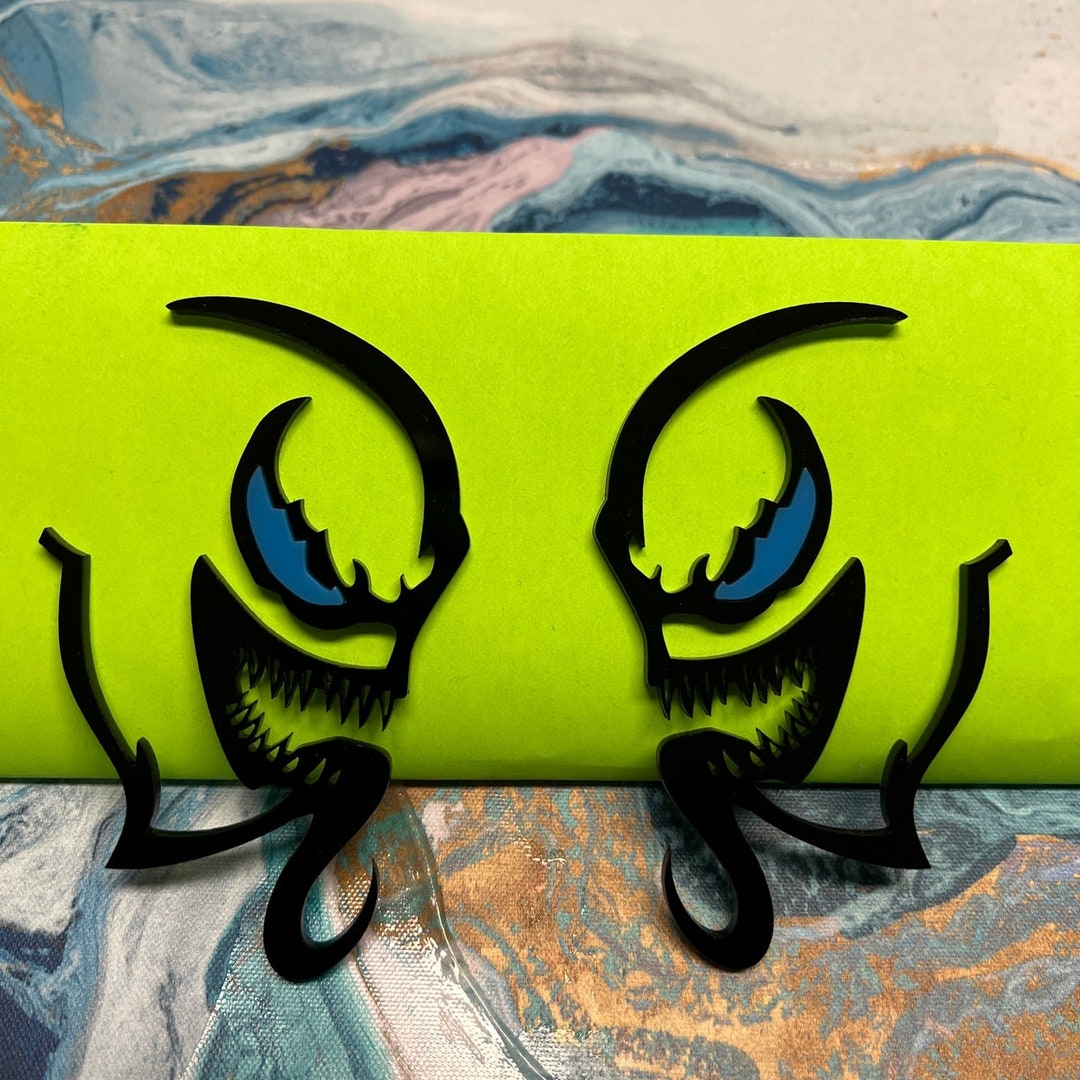 Fender Badges Emblem Venomous Venom With Light Blue EYE | 2 BADGES ...