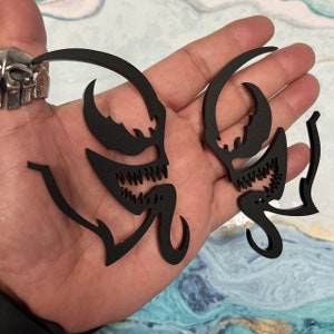 Fender Badges Emblem Venomous Venom Matte Black | 2 BADGES | Angry ...