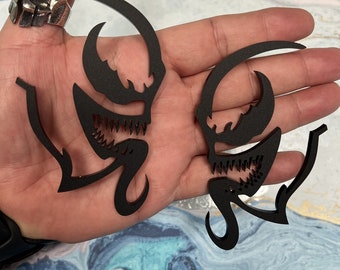 Fender Badges Emblem Venomous Venom Matte Black With Red Eye 2 BADGES ...