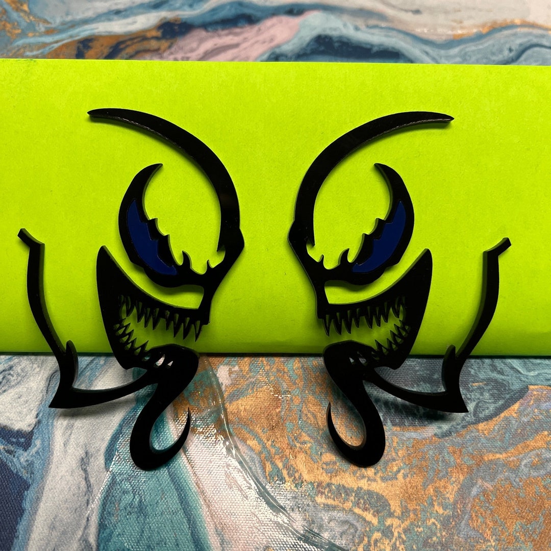 Fender Badges Emblem Venomous Venom With Blue EYE | 2 BADGES | Angry ...