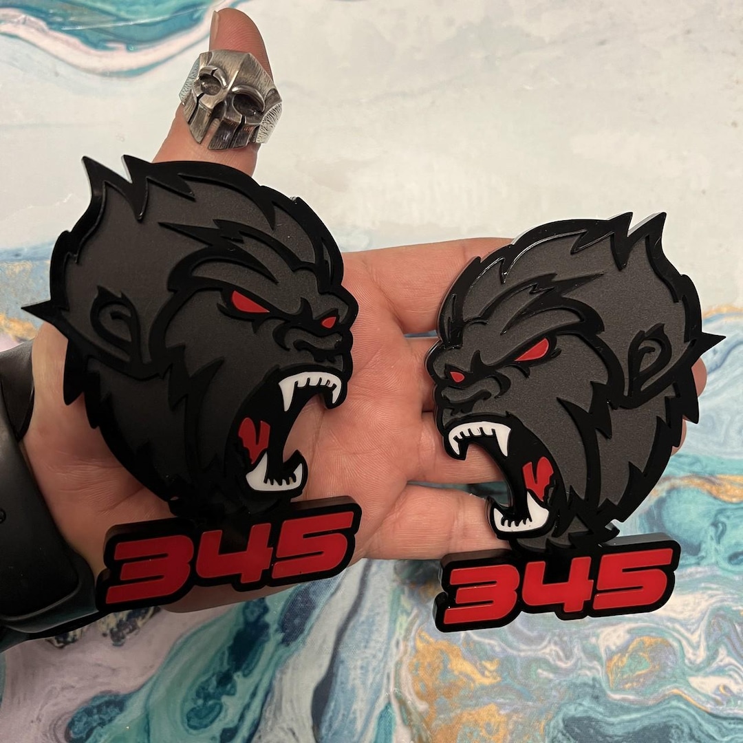 Fender Badges | Yeti Sasquatch Bigfoot Alpha Black W/ Red Eye Numbers ...