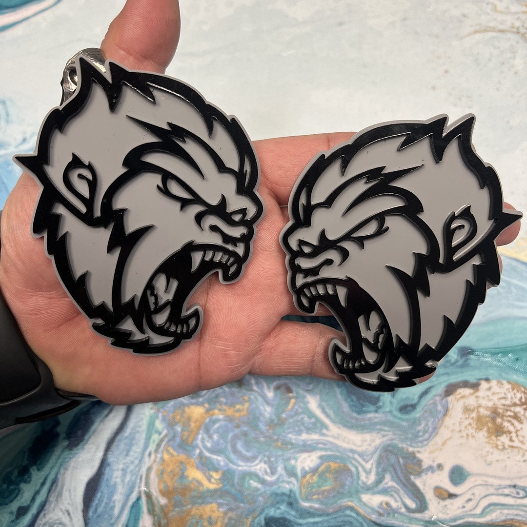 Fender Badges | Yeti Sasquatch Gray Bigfoot |2 BADGES| Angry Aggressive ...