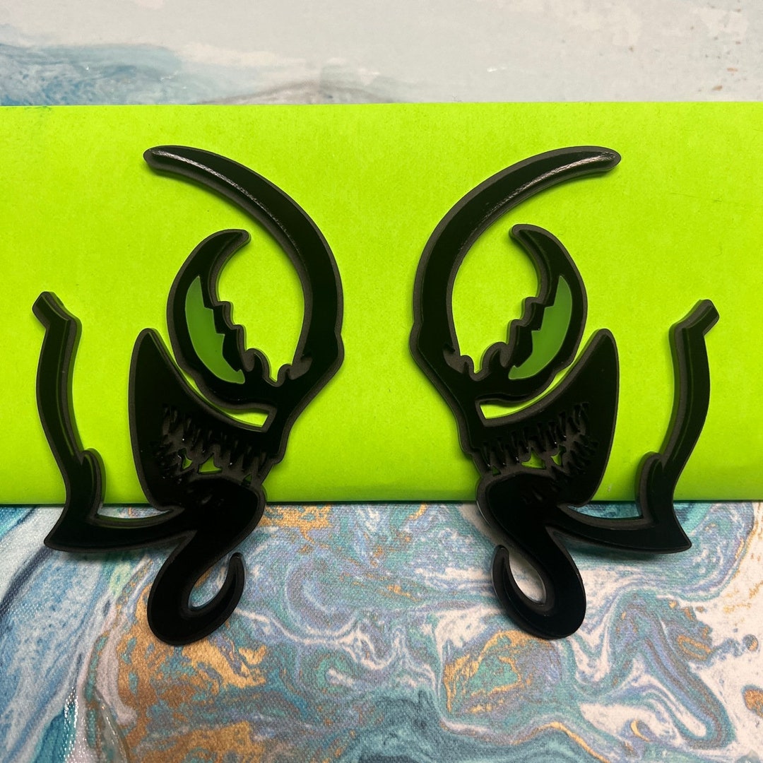 Fender Badges Emblem Venomous Venom Premium Lime Green Eye |2 BADGES ...