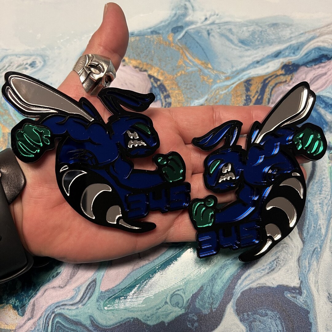Fender Badges | Hornet BEE SWOLE Mirror Blue Emblem, Mirror Green Eye ...