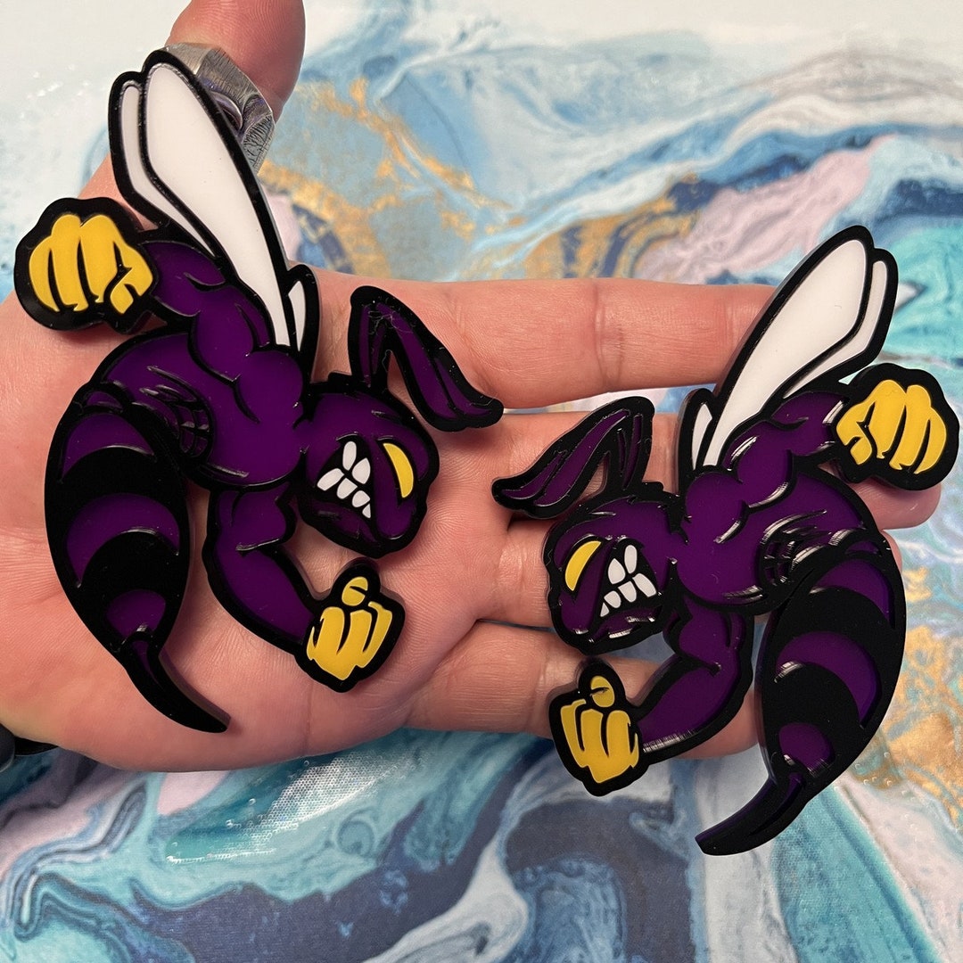 Fender Badges | Hornet BEE SWOLE Purple Emblem Knuckles W/ Yellow Eye ...