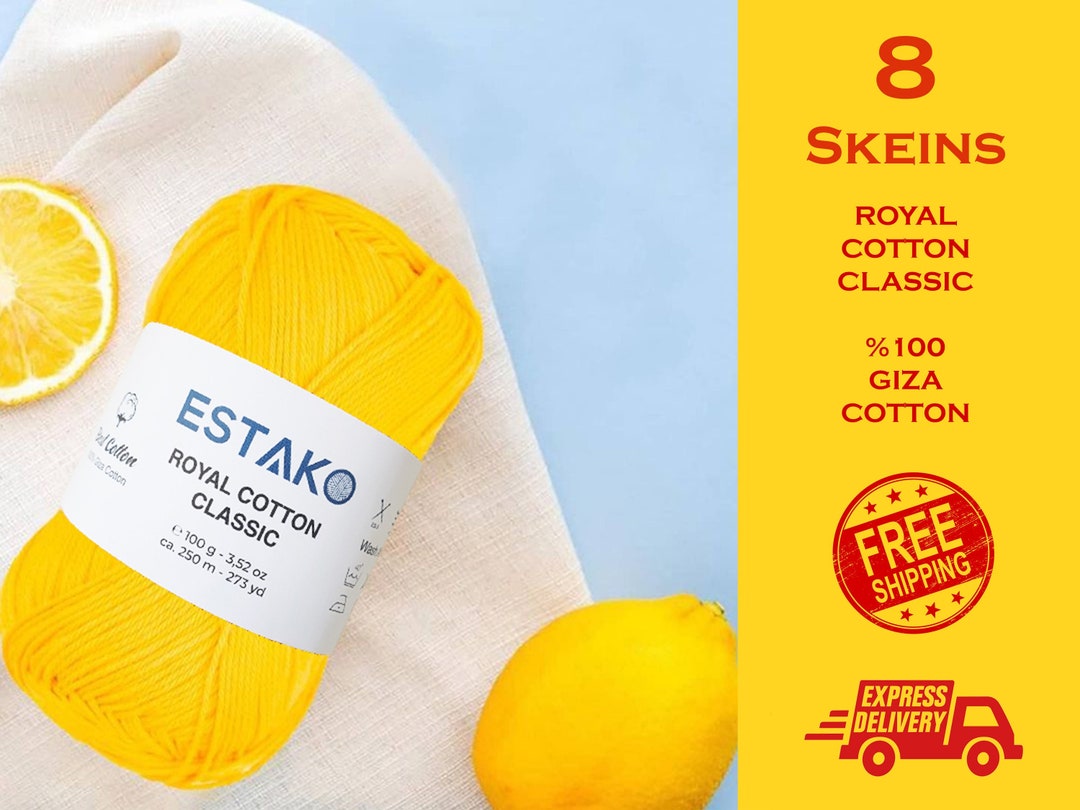 Estako Royal Cotton Classic %100 Giza Cotton Yarn, Super Fine 1, Best ...