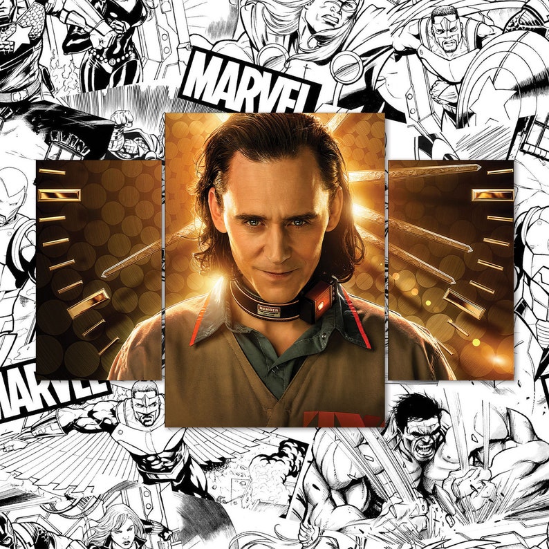 Comics Print Loki Wall Art Tom Hiddleston Print Loki Series Canvas