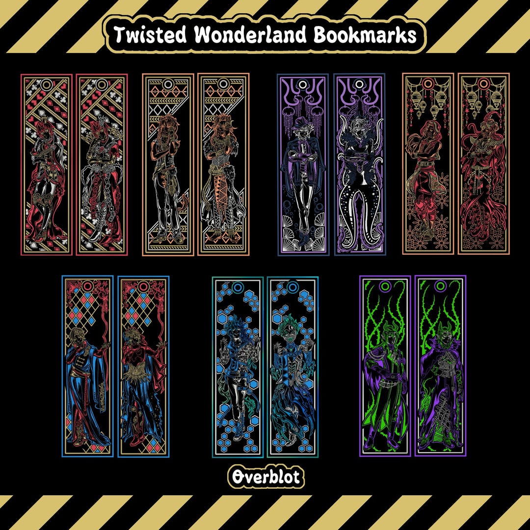 Twisted Wonderland Bookmarks - Etsy