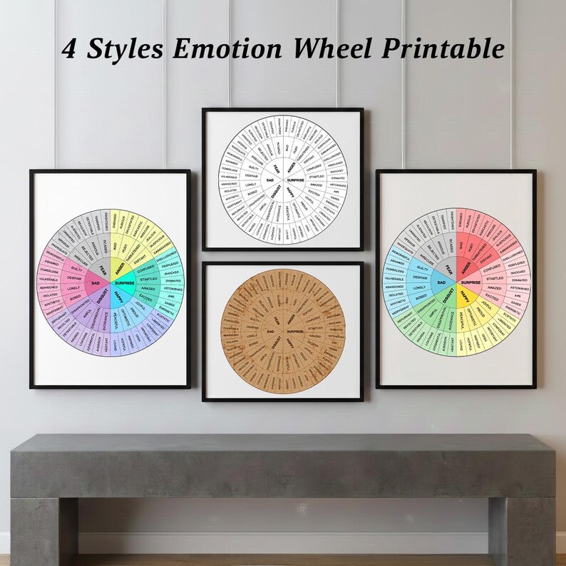 Emotions Wheel | Feelings Wheel Chart |therapy & Emotional Regulation ...